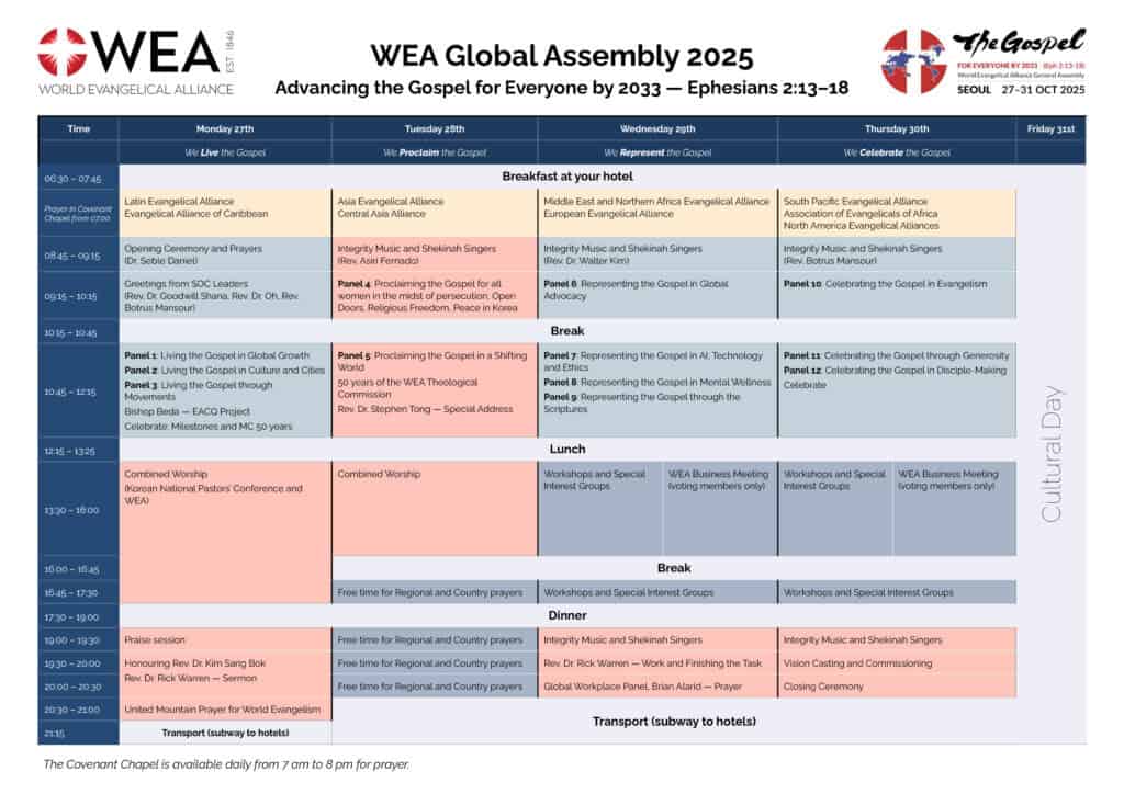 Program - WEA General Assembly 2025